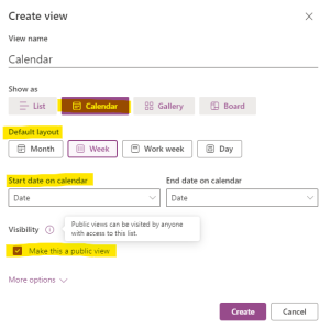 Calendar view in Microsoft Lists – Manual