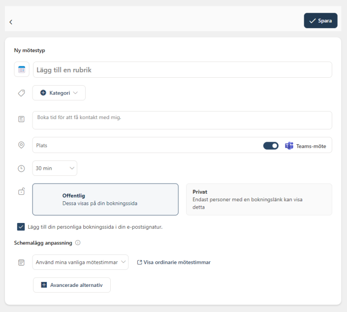 Get started with your personal booking page with Bookings with me – Manual