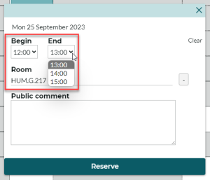 Book a group study room in TimeEdit as a student – Manual