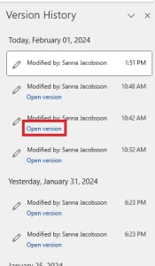 Version history for files in Microsoft 365 – Manual