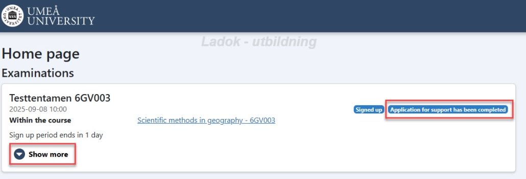 Apply to use your recommended study support – Manual